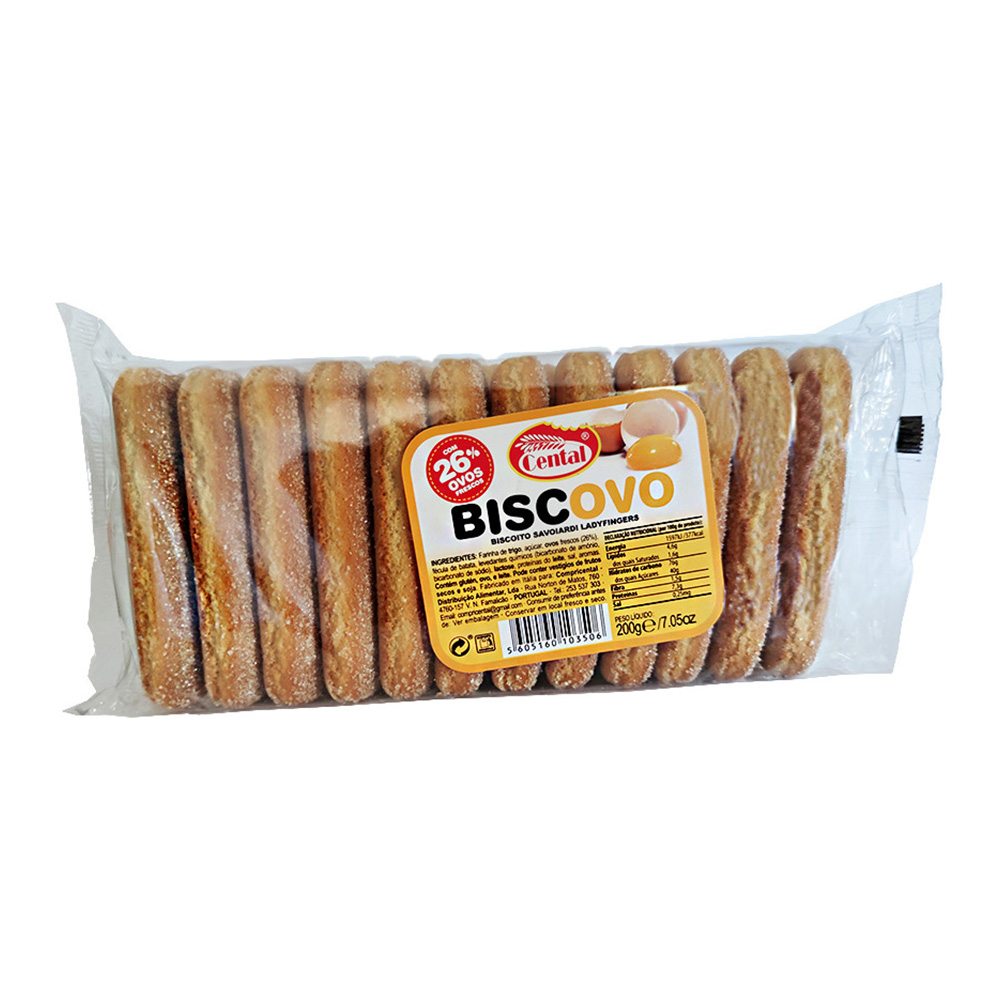 CENTAL BISCOVO SAVOIARDI C/26% OVOS FRESCOS 200GRS – Soquermar