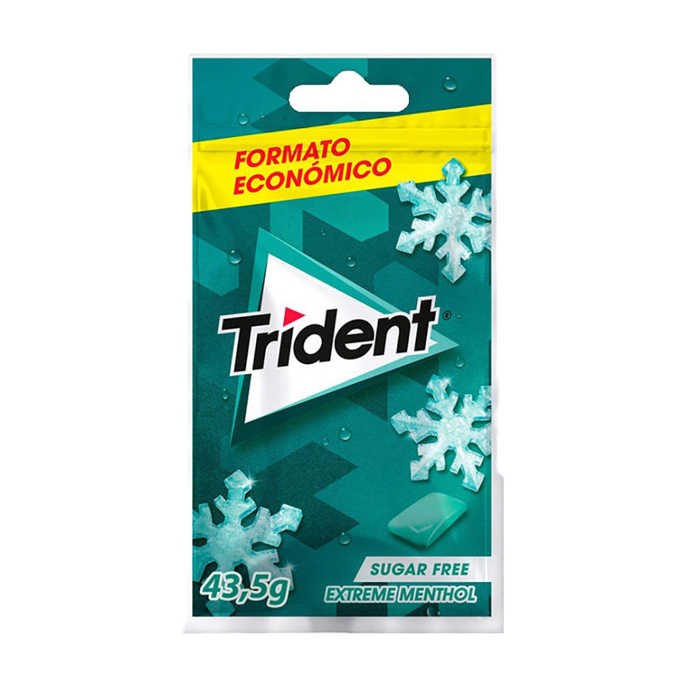 TRIDENT PASTILHA ELÁSTICA S/AÇUCAR SABOR A MENTOL 43,5GRS – Soquermar