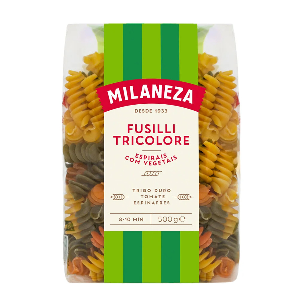 MILANEZA MASSA FUSILLI TRICOLORE 500GR – Soquermar
