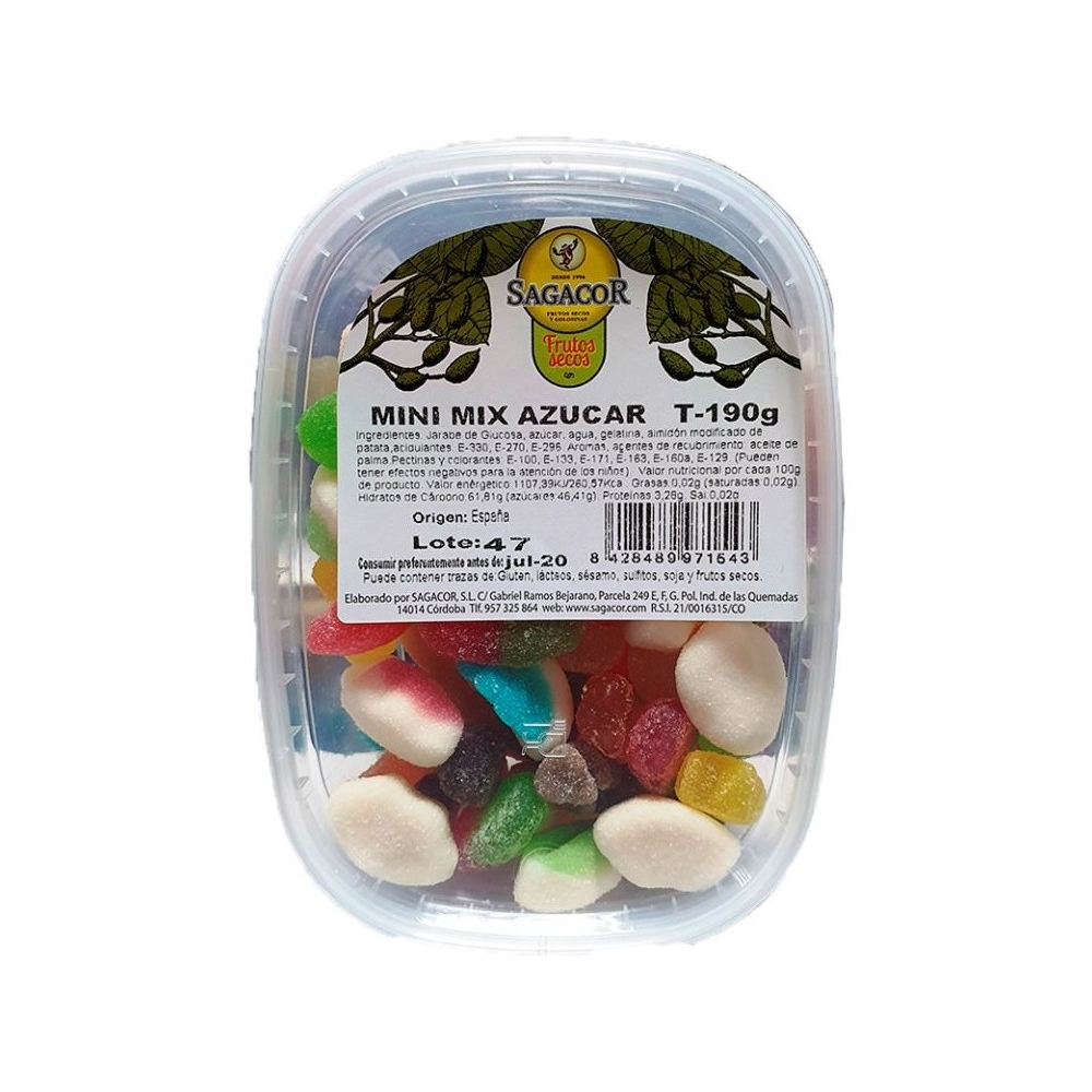 SAGACOR GOMAS MINI MIX AÇUCAR 190GR – Soquermar